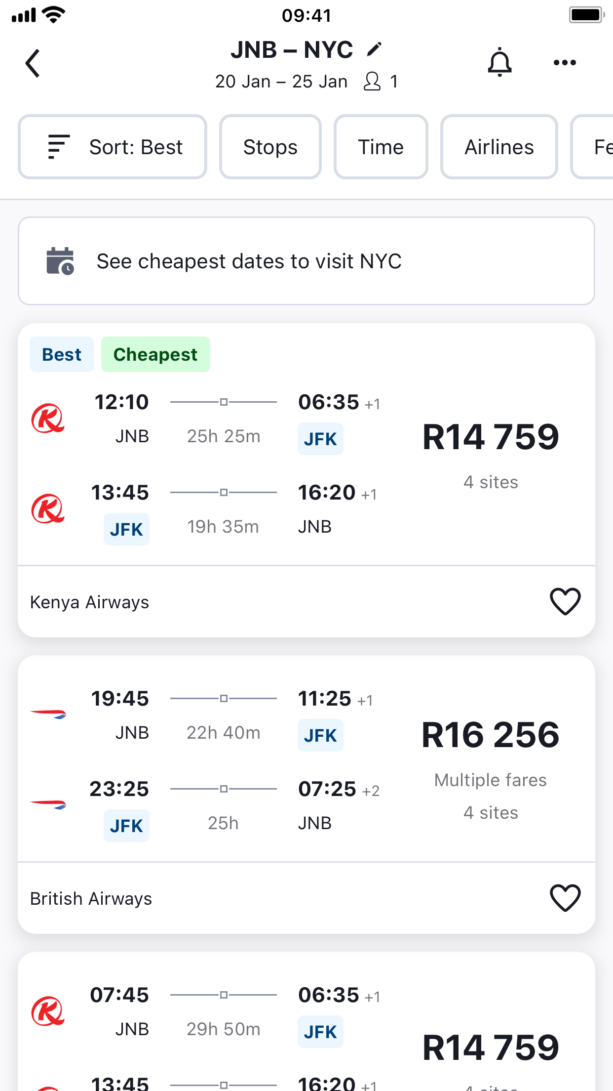 Cheapflights Mobile on iOS and Android - search for cheap flights ...