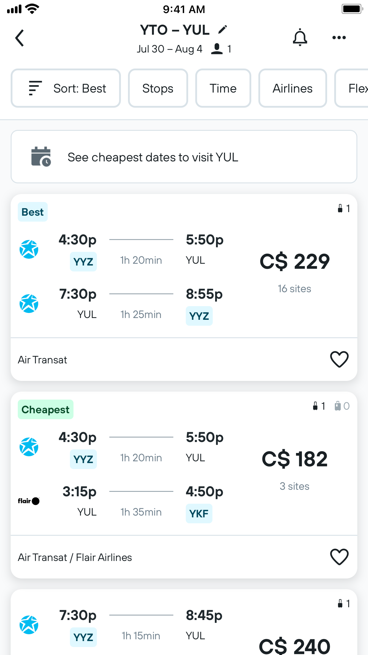 KAYAK Mobile on iOS and Android - search for cheap flights, hotels and ...
